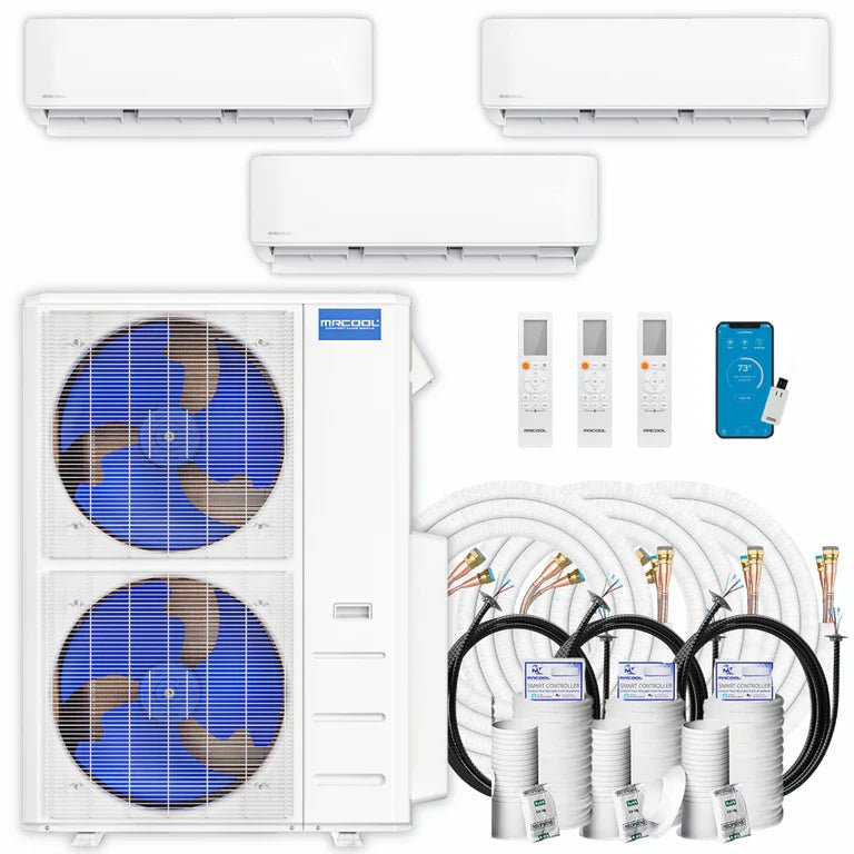 Mrcool Diy 4th Gen Multi Zone 3 Zone 48 000 Btu 21 Seer 18k 18k 1