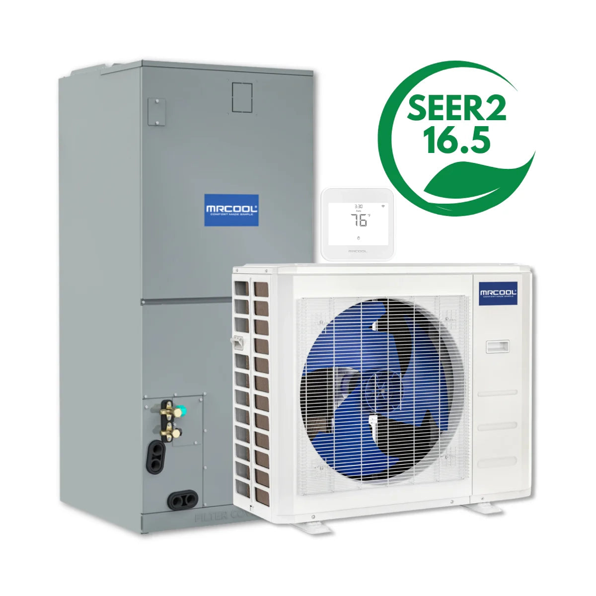 MRCOOL Hyper Heat 4 Ton 48,000 BTU 16.5 SEER2 Central Ducted Heat Pump